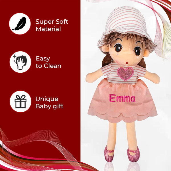 Personalized Plush Doll for Little Girls - Rag Dolls with Baby Name ...